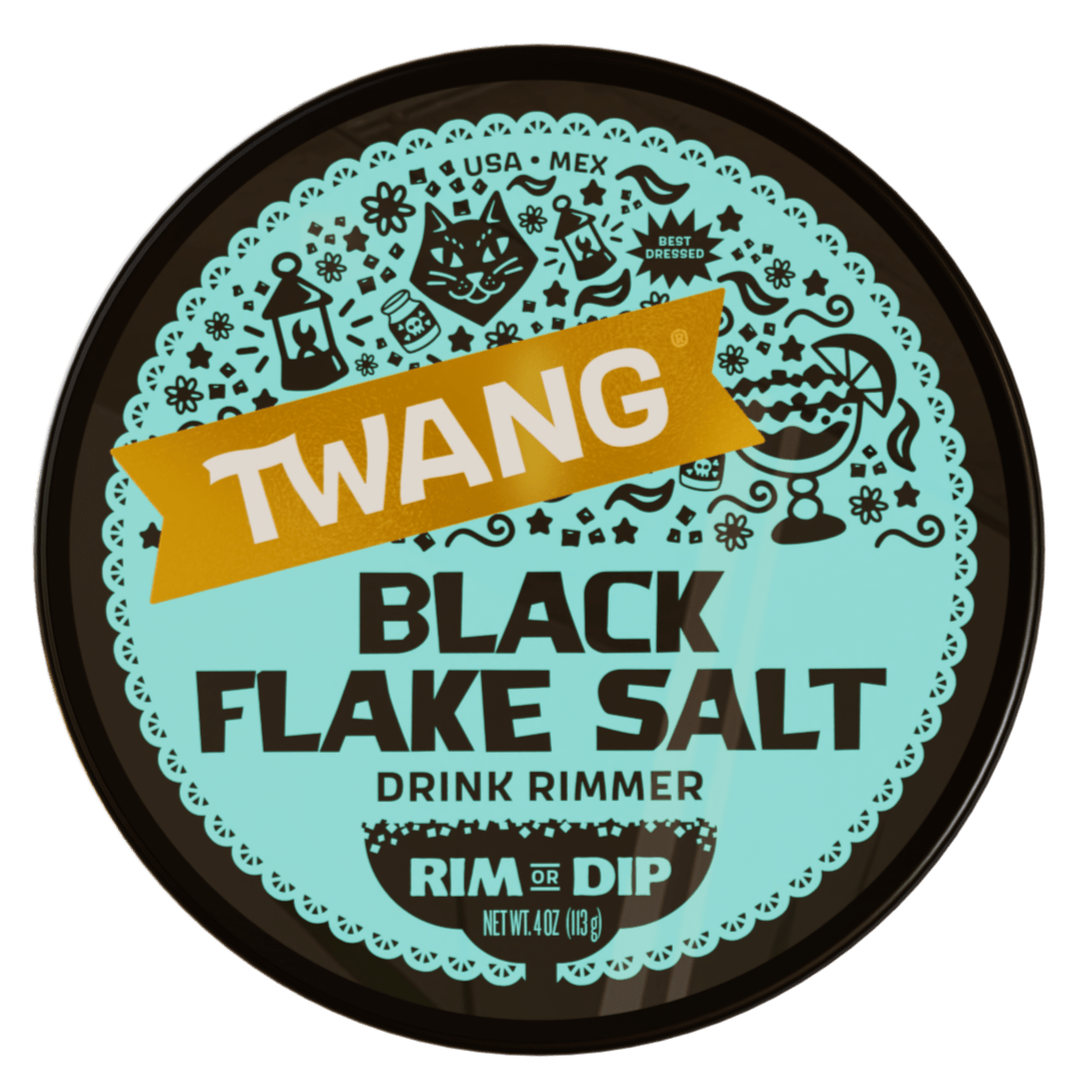 Twang Black Salt - Cocktail Rimming Salt